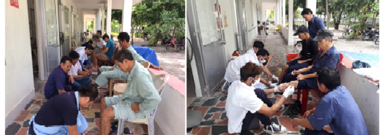 Đoàn sinh viên VIETCOT thực tập làm giày chỉnh hình tại Bệnh viện năm ...